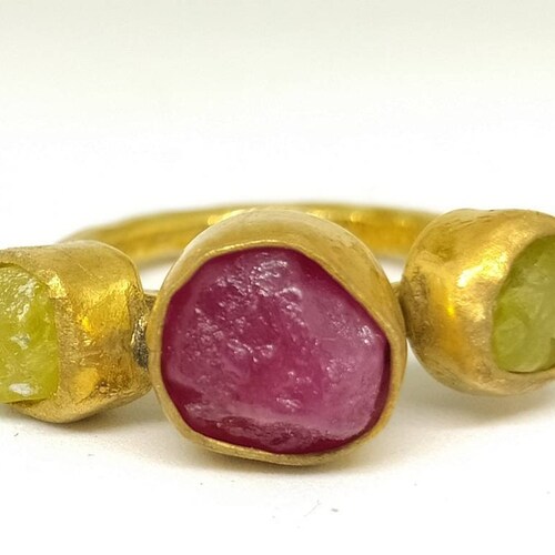 Ruby Ring Solid Silver 925K Sterling Silver Natural Ruby | Etsy