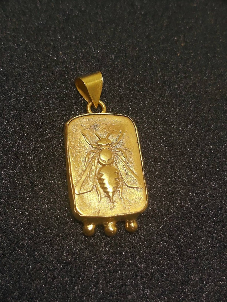 Roman Coin Intaglio Pendant Silver | Honey Bee Gold Coin Pendant ...