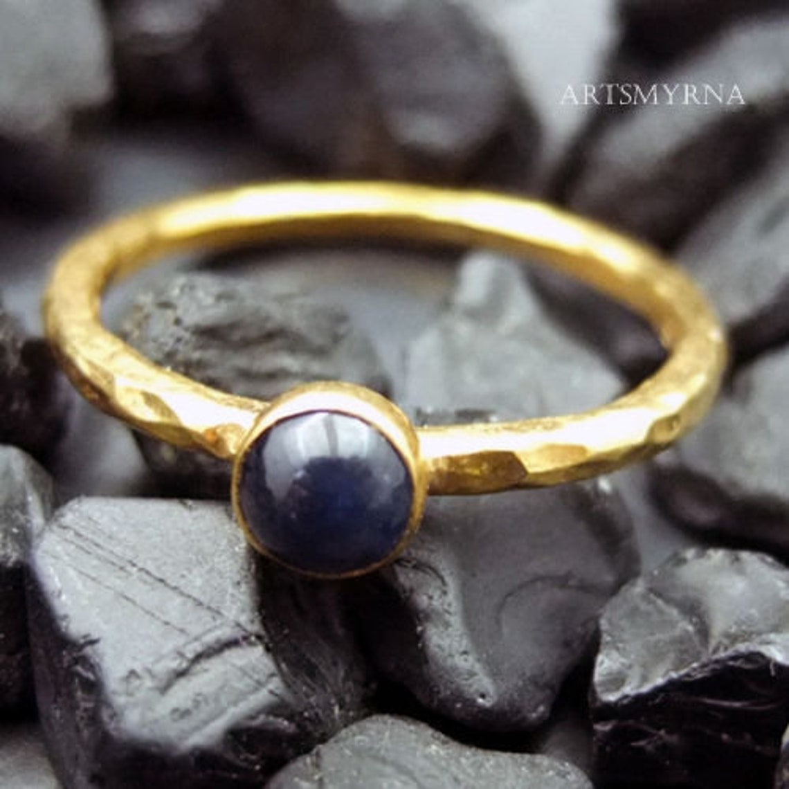 Blue Sapphire Ring | Celtic Pattern Ring | Women Silver Ring ...