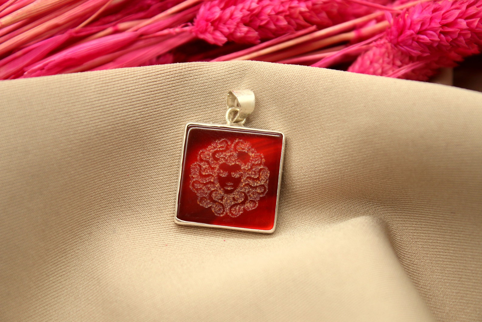 Intaglio Medusa Intaglio Pendant Silver | 925K Sterling Silver ...