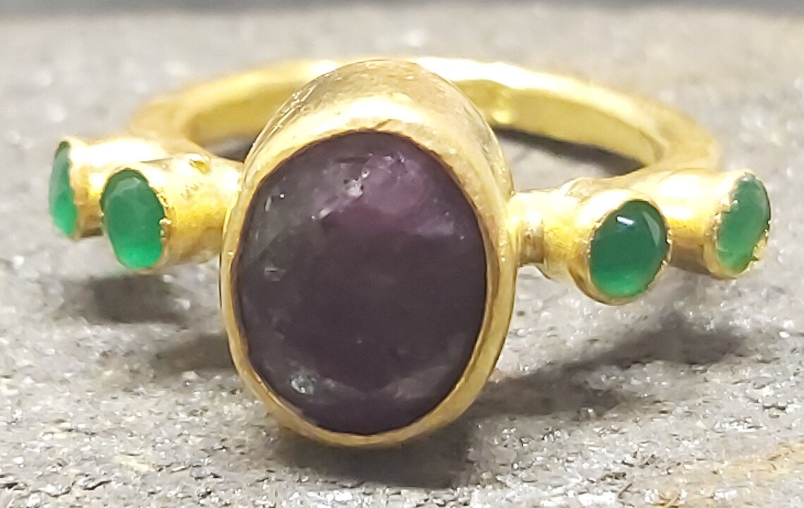 Ruby Ring Solid Silver 925K Sterling Silver Natural Ruby | Etsy