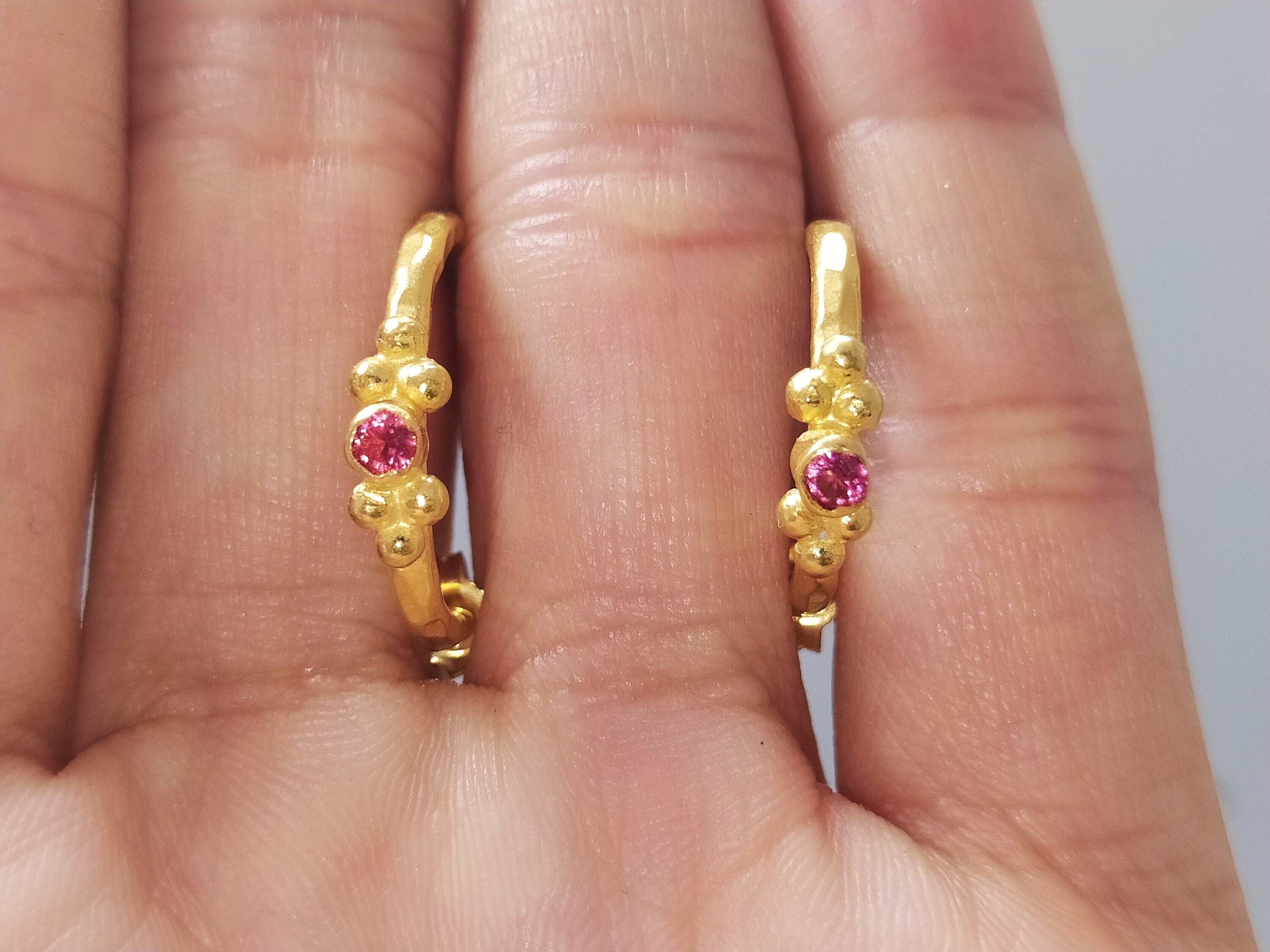 Ruby Earrings Solid Sterling | 925K Sterling Silver | Handmade Ruby ...