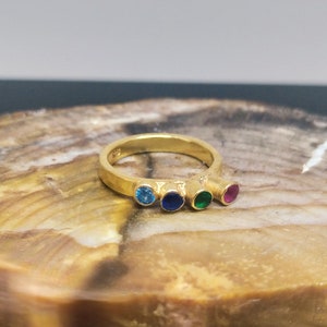 4 Stone Ring Design | Turkish Handmade Jewelry | Ruby, Topaz and ...