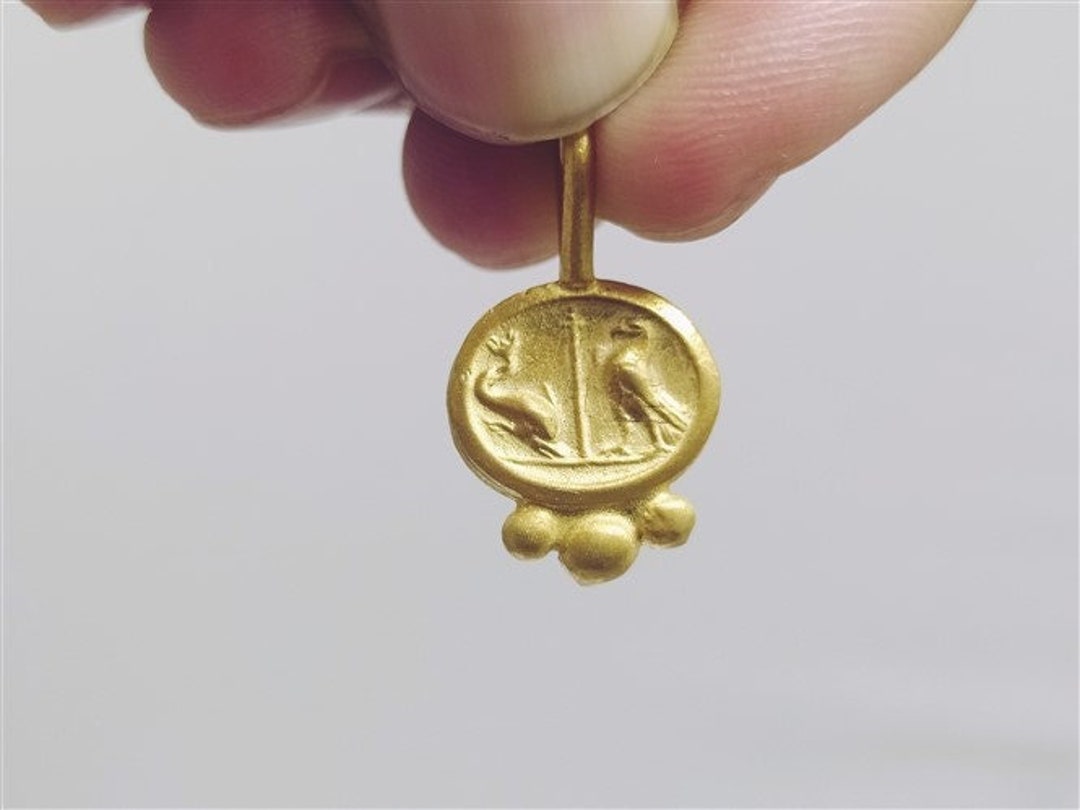 Eagle Bird Figure Intaglio Roman Coin Signet Pendant Silver | Sterling ...