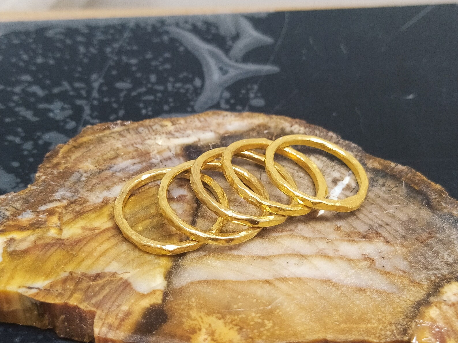 Quintet Ring Pieces Band Rings | Wedding Ring | Stacking Ring | Five ...