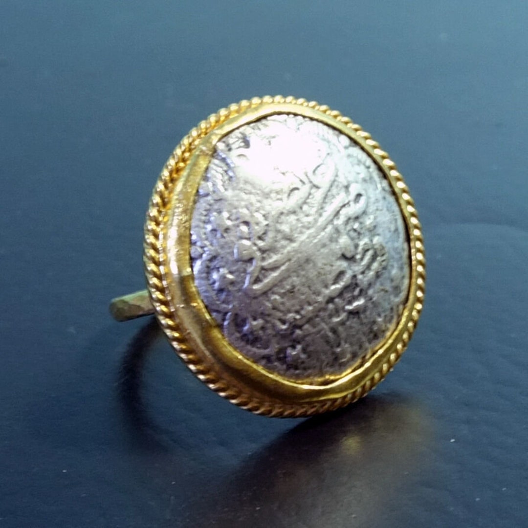 Intaglio Signet Ottoman Coin Ring | 925K Sterling Silver ...