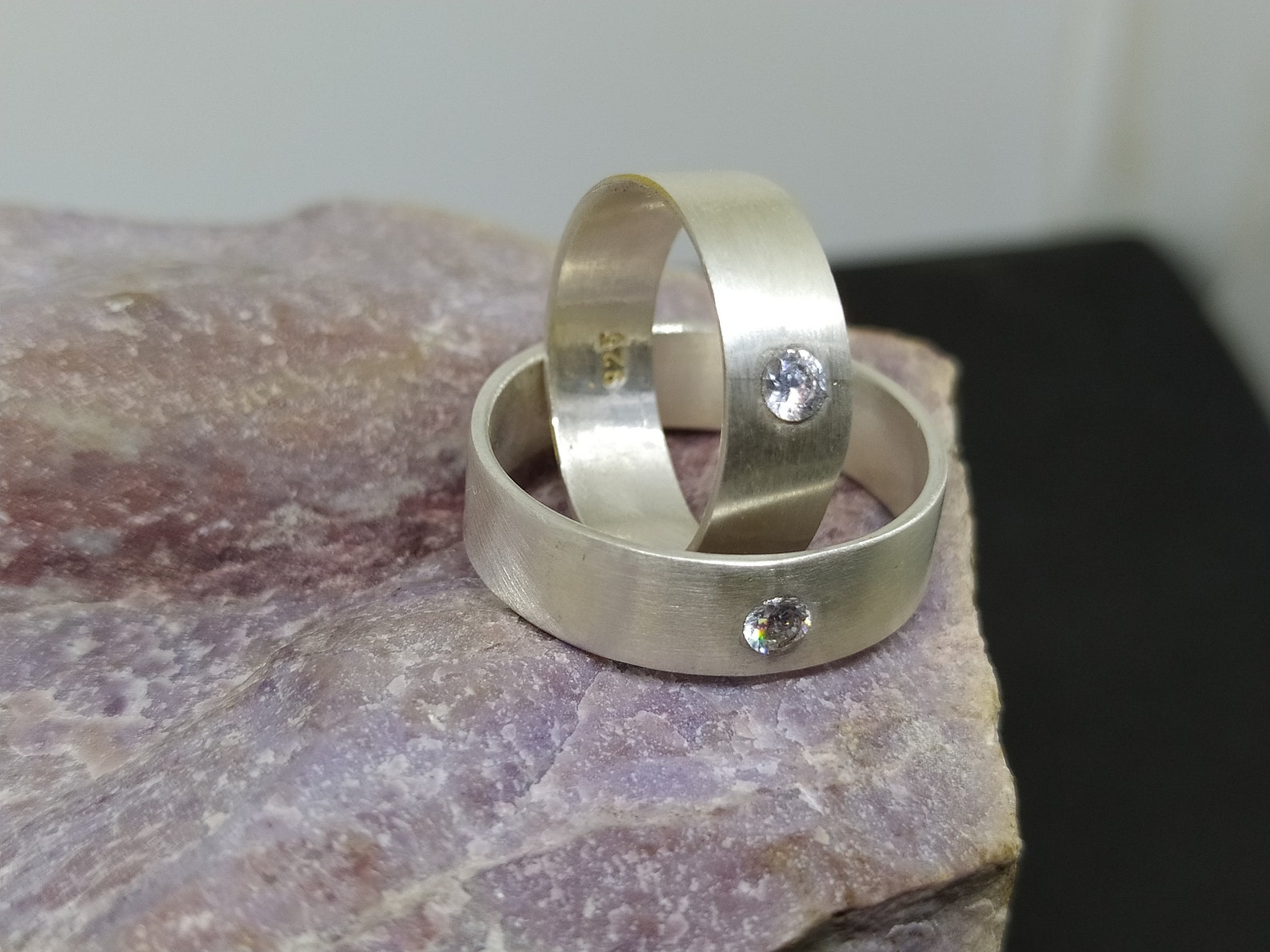 Two Band Ring 6mm Solid Silver 925K Sterling Silver - Etsy