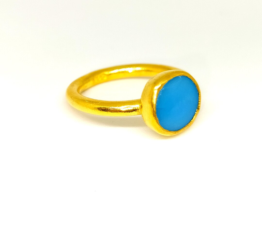 Turquoise Ring Solid Silver | Minimalist Ring | Stacking Ring ...