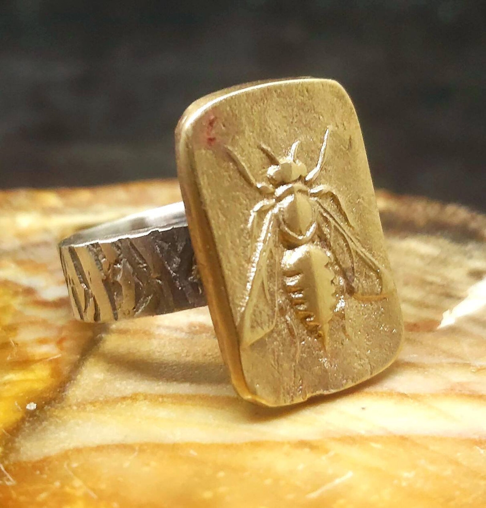 Zeus Bee Intaglio Signet Ring Roman Coin Ring Honey Bee Ring - Etsy