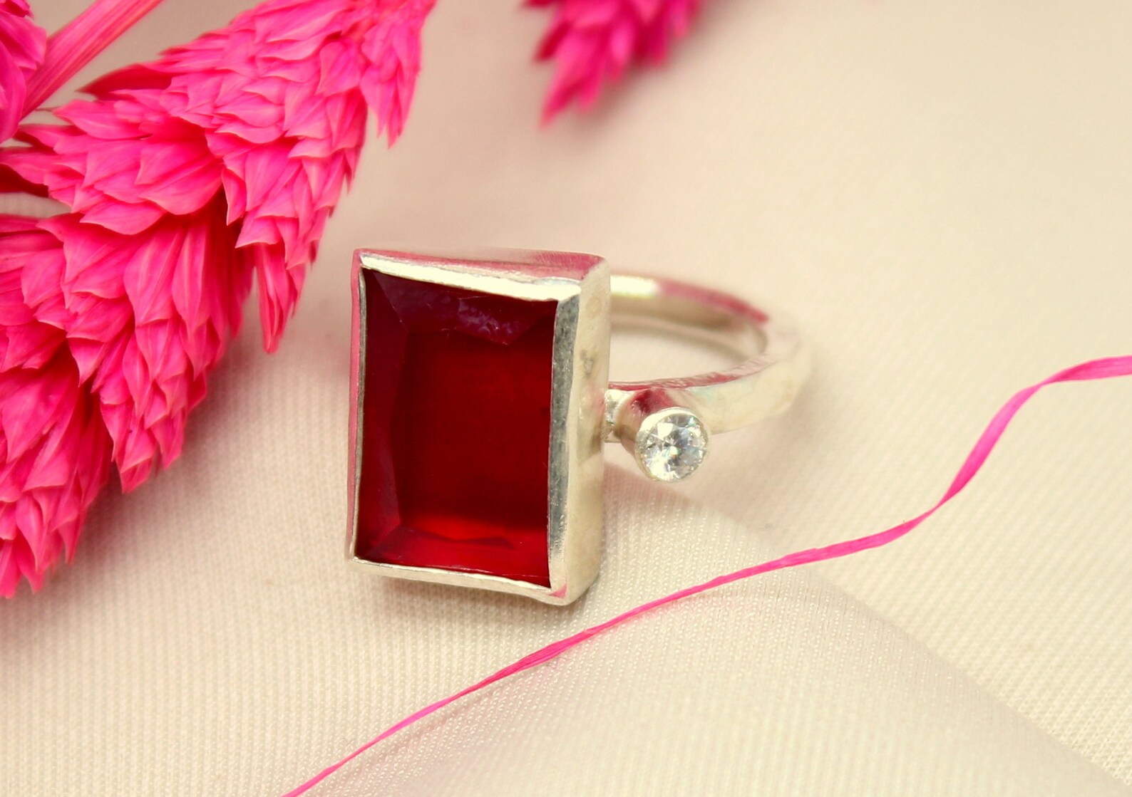 Ruby Ring Solid Silver 925K Sterling Silver Ancient Roman - Etsy