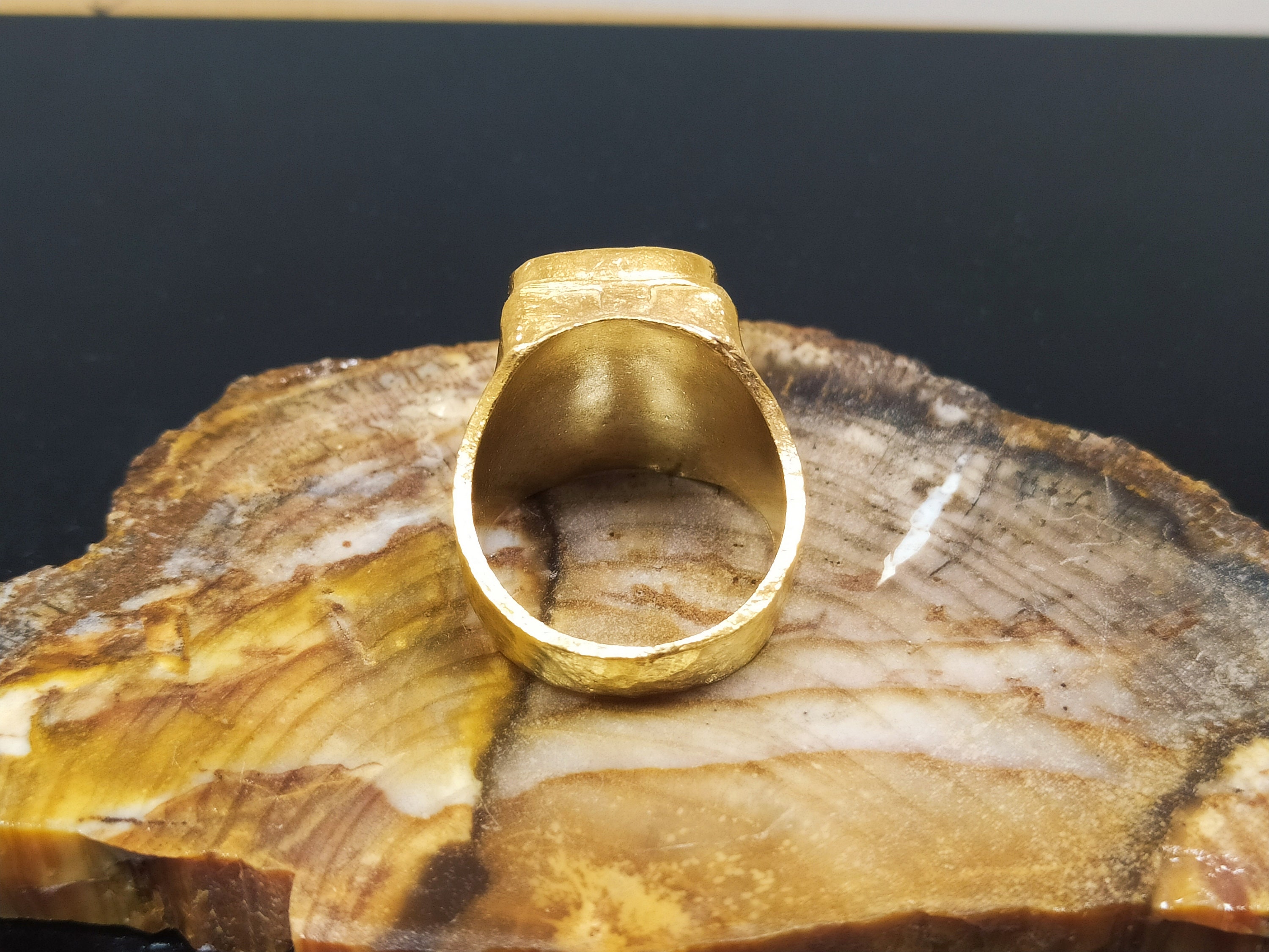 Roman Coin Intaglio Men Bee Ring | Zeus Ring | Honey Bee Ring | 925K ...