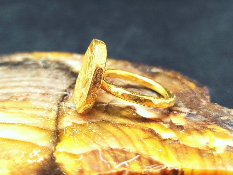 God Hercules Intaglio Signet Ring Roman Coin Sterling Silver Ring 24k ...