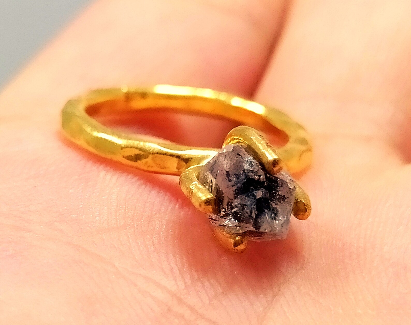 Diamond Quartz Silver Ring | Jewelry Diamond Quartz Gold Over ...