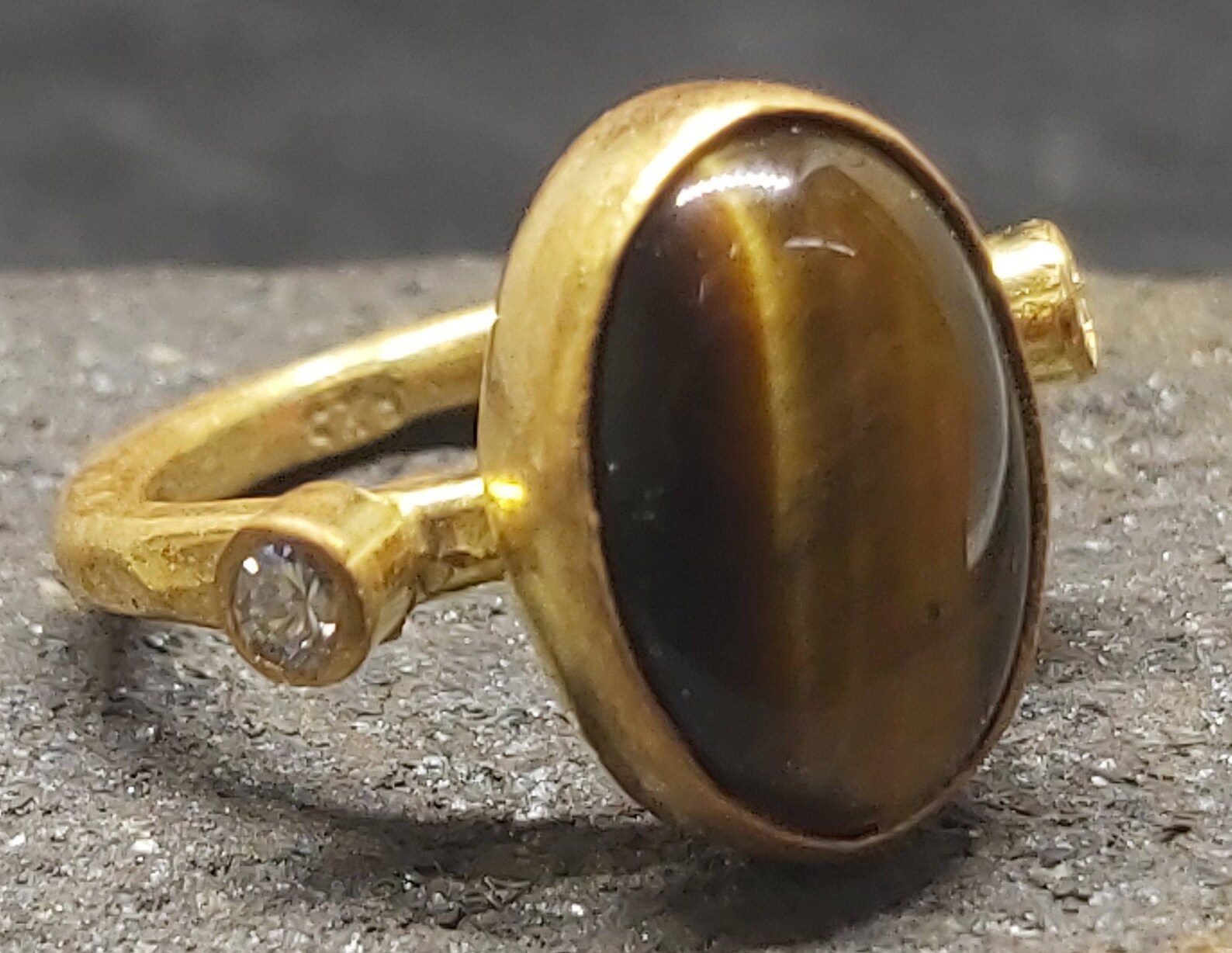 Tiger Eye Ring Solid Silver 925K Sterling Silver Authentic - Etsy