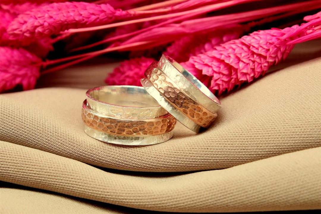 Two Tone Wedding Ring Set,men's Women's Wedding Engagement Rings ...