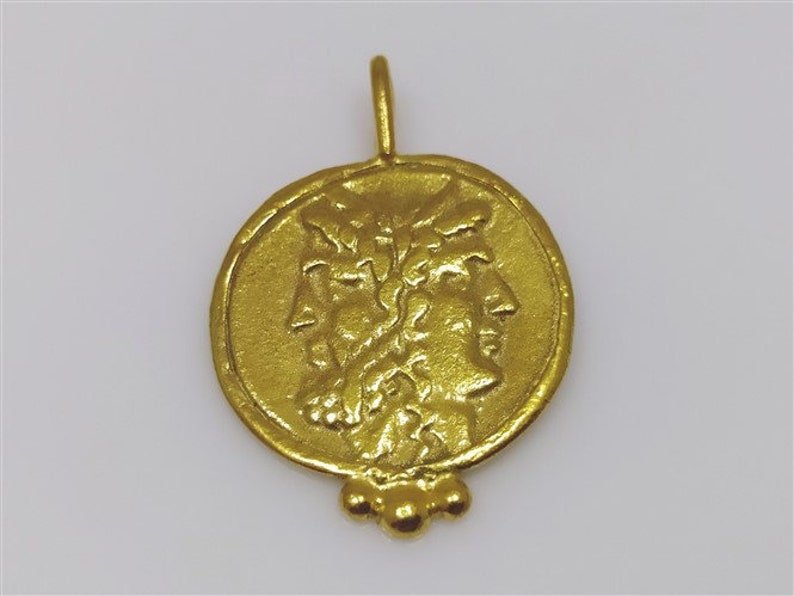 God Janus Intaglio Roman Coin Pendant Silver 925K Sterling - Etsy