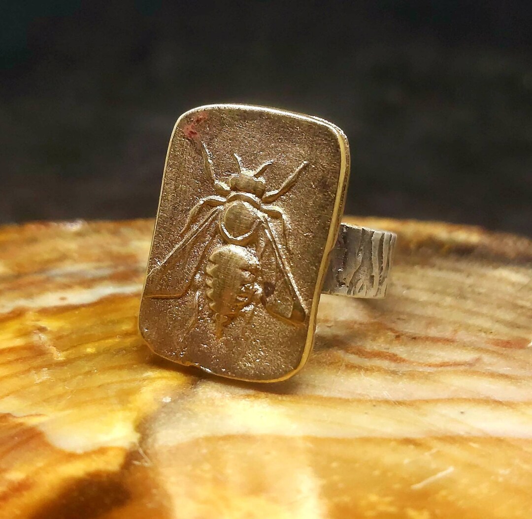 Zeus Bee Intaglio Signet Ring Roman Coin Ring Honey Bee Ring - Etsy