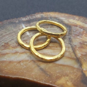 Three Pieces Band Rings | Wedding Ring | Stacking Ring | 24K Gold Over ...