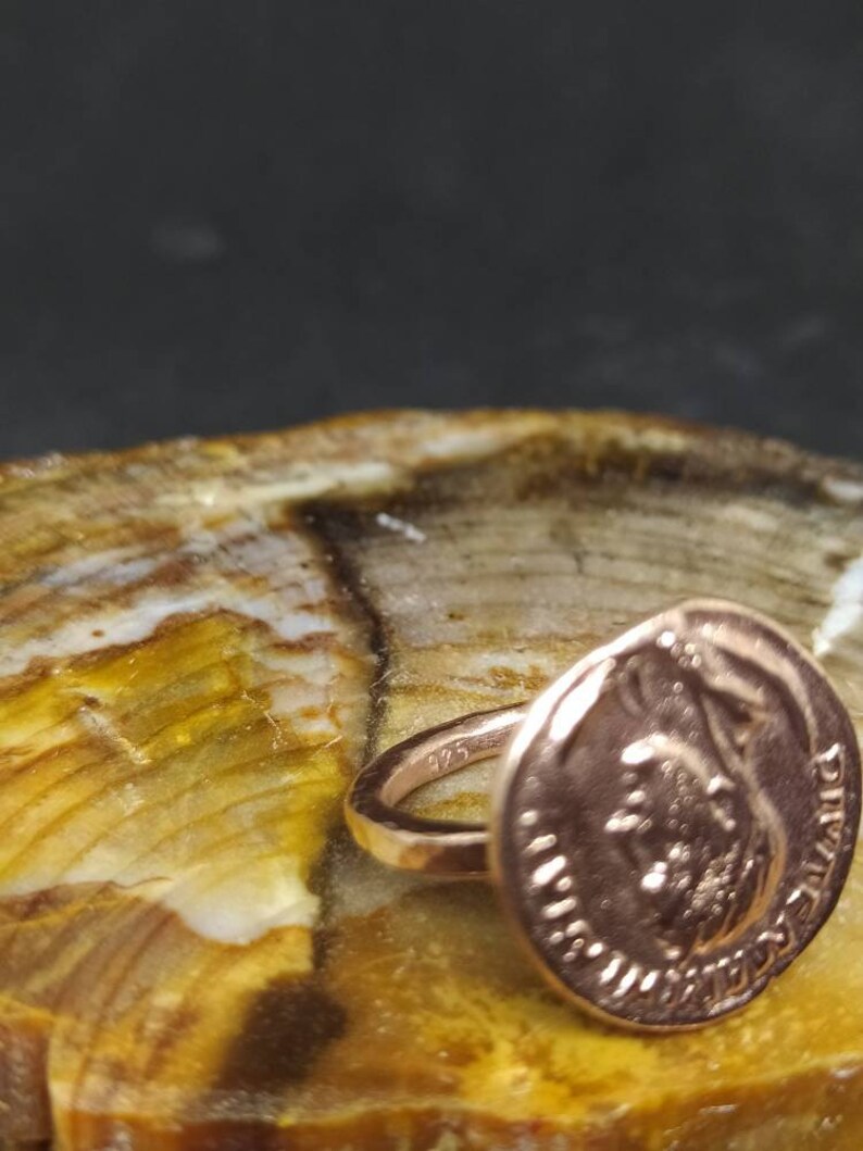 Intaglio Roman Coin Sterling Silver Ring 24k Gold Over Coin - Etsy