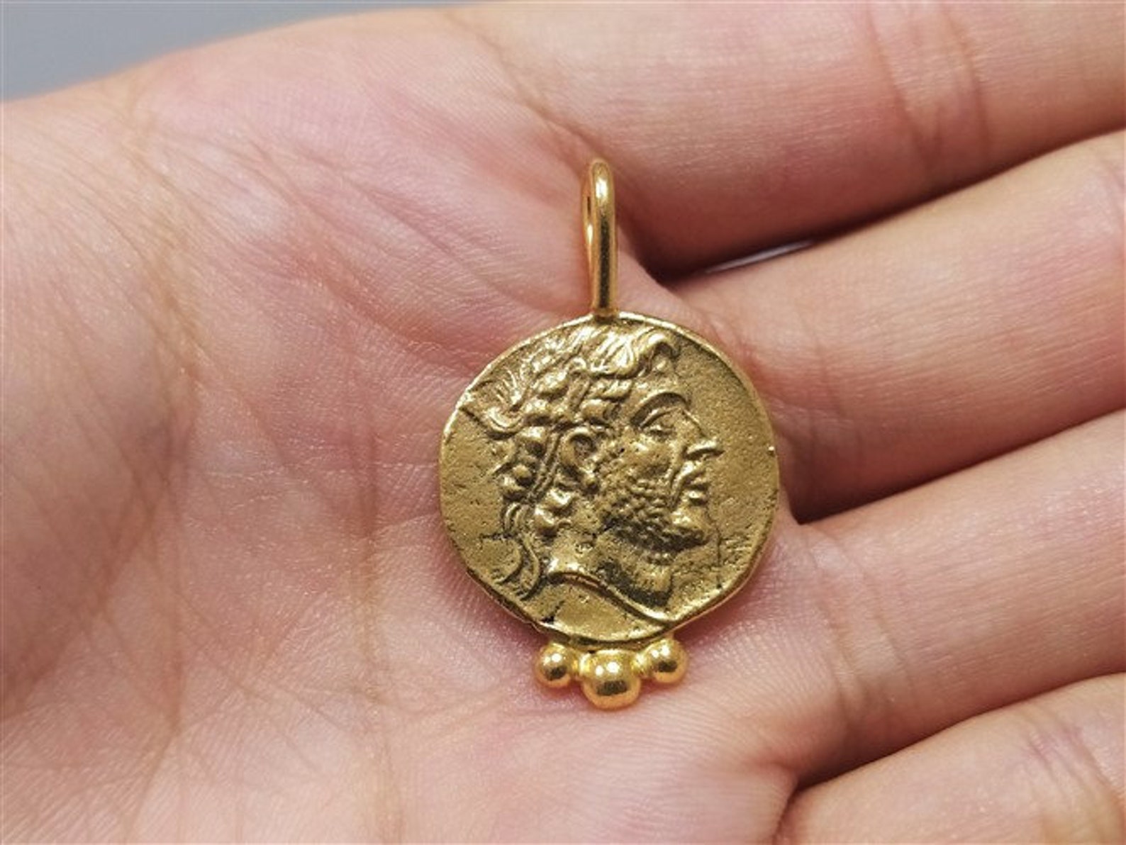 Intaglio Rome King Roman Coin Pendant Silver | 925K Sterling Silver ...