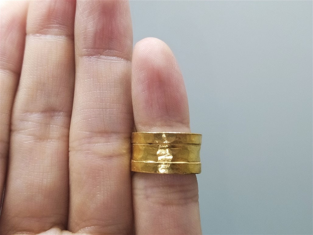 8mm Band Ring Solid Silver 925K Sterling Silver Handmade | Etsy