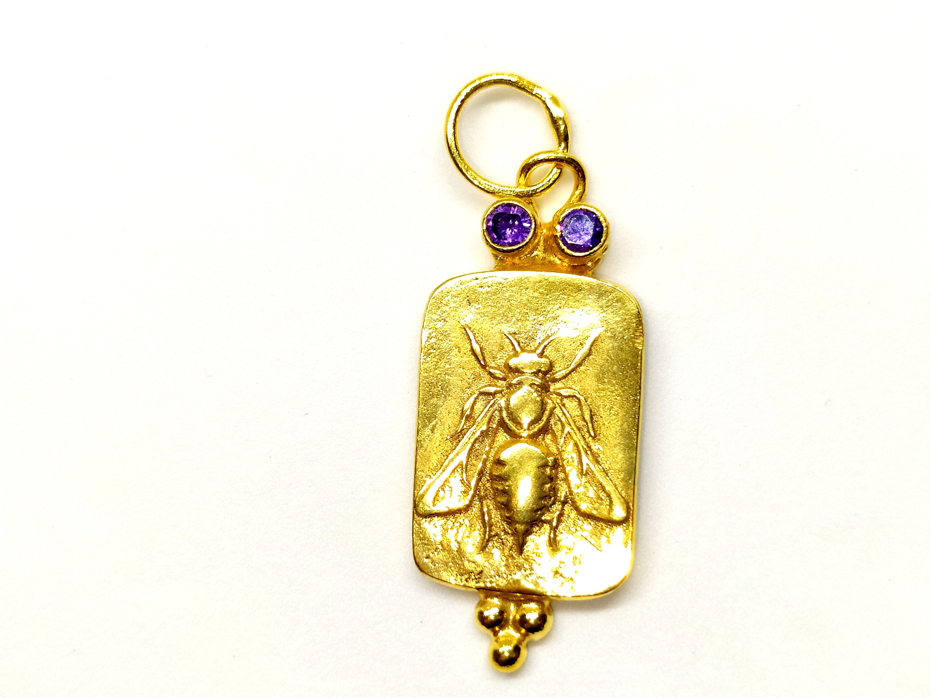 Intaglio Roman Coin Honey Bee Pendant Holy Bee Pendant | Etsy