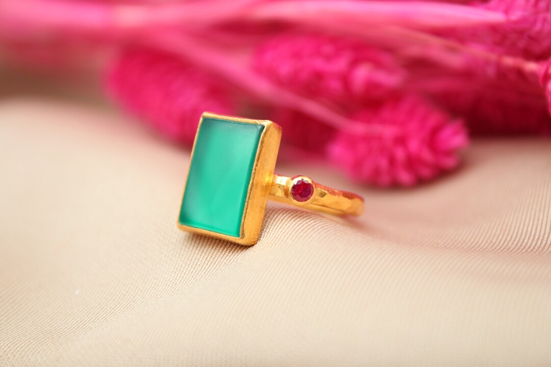 Jade Ring Solid Sterling | Handmade Dainty Jewelry | Authentic Silver ...