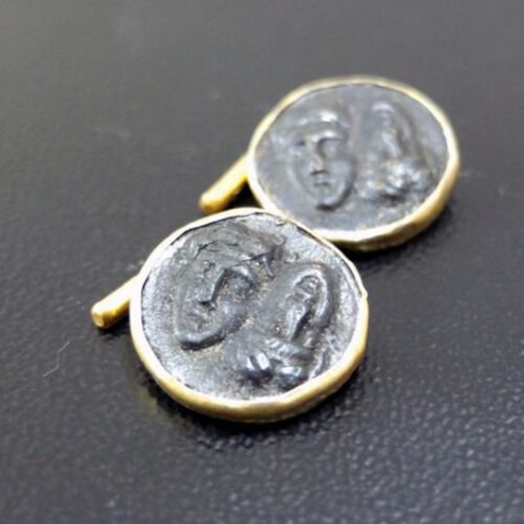 Roman Coin Intaglio Cufflink Solid Silver Dainty Cufflink - Etsy