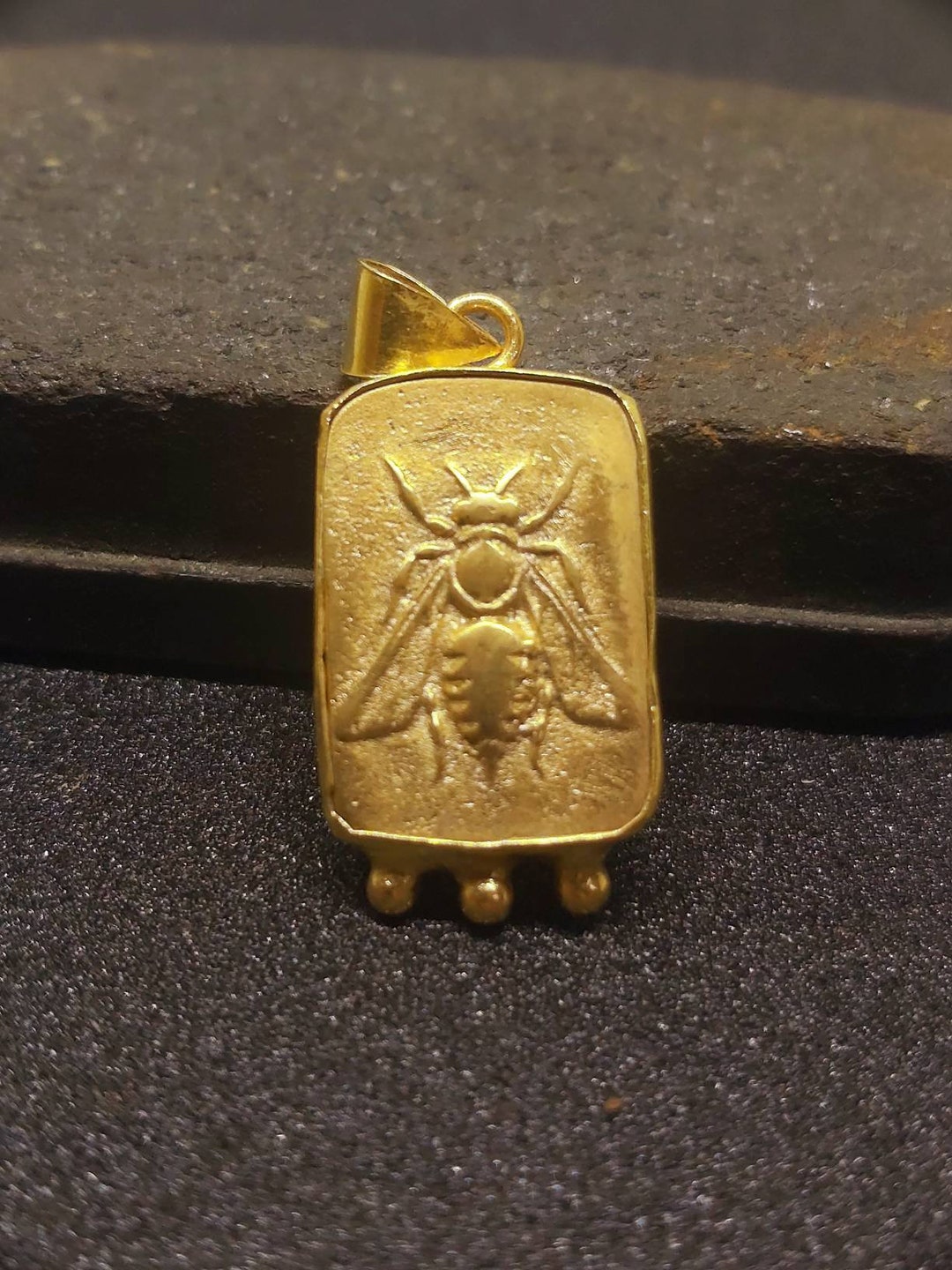 Roman Coin Intaglio Pendant Silver | Honey Bee Gold Coin Pendant ...