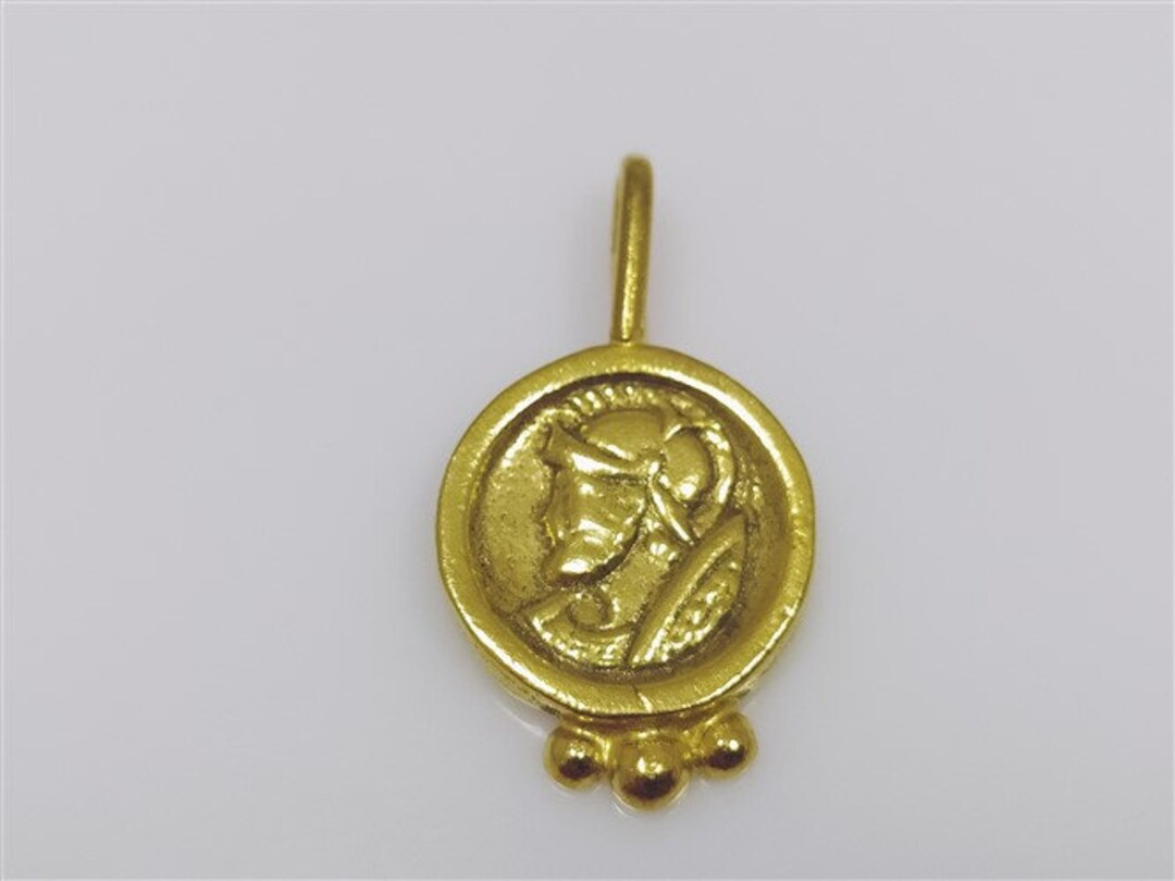 Intaglio Ancient Greek Commander Soldier Roman Coin Signet Pendant ...