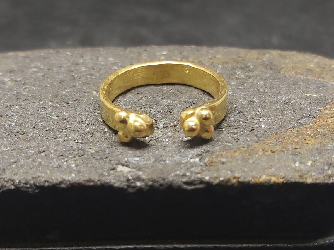 Three Dots Band Silver Ring | Band Ring Gold Over | Mothers Gift ...