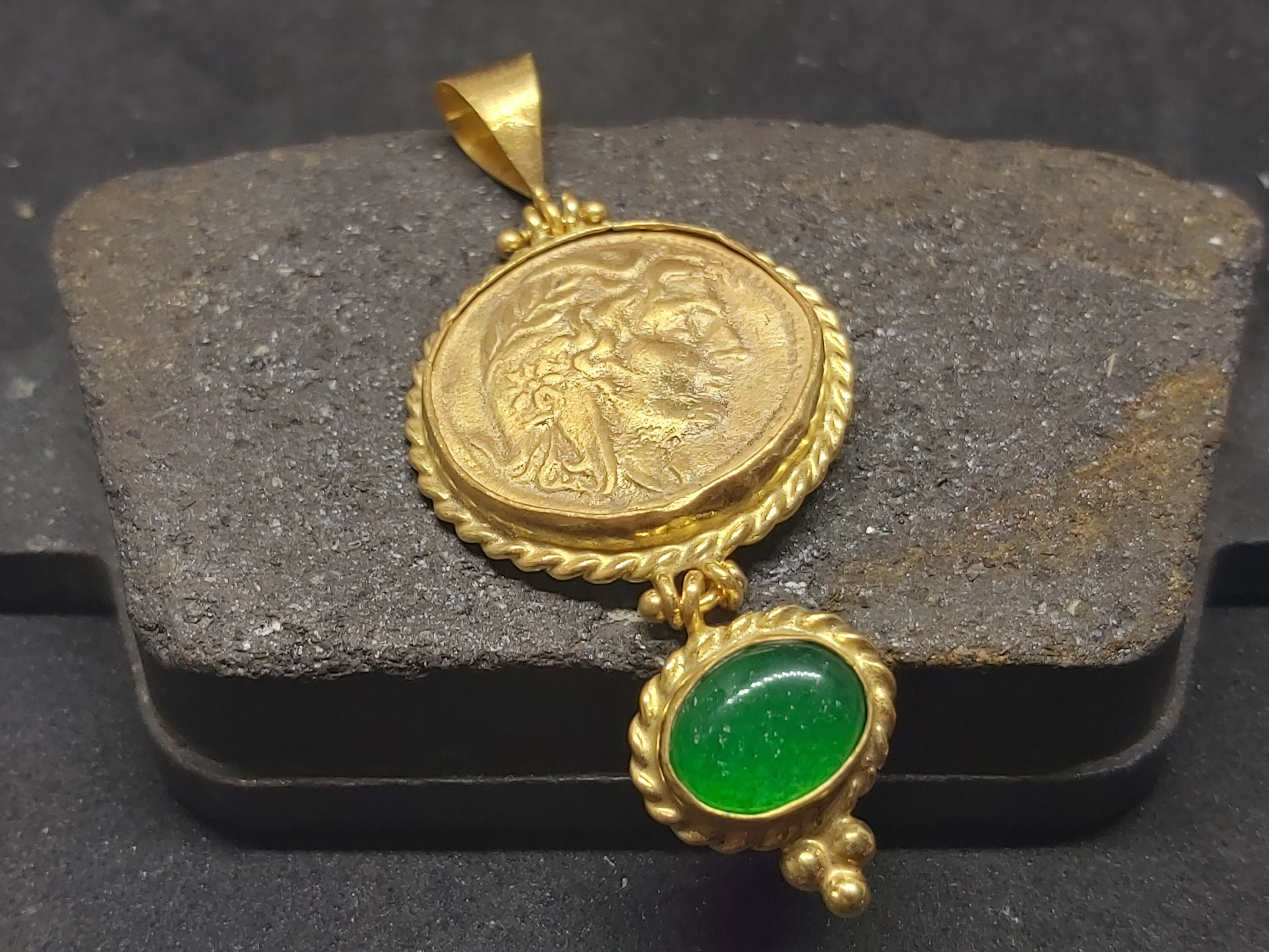 Intaglio Roman Coin Pendant Solid Silver | 925 Sterling Silver ...