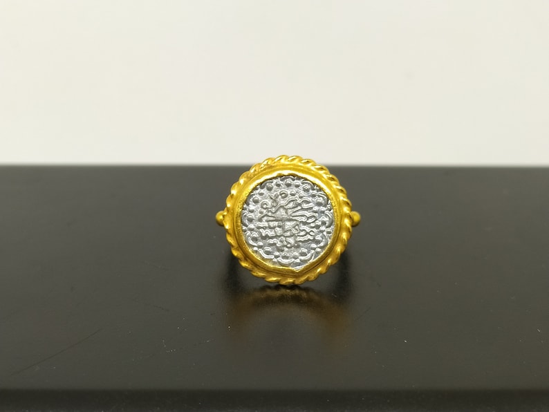 Ottoman Coin Ring 925K Sterling Silver Constantinople | Etsy
