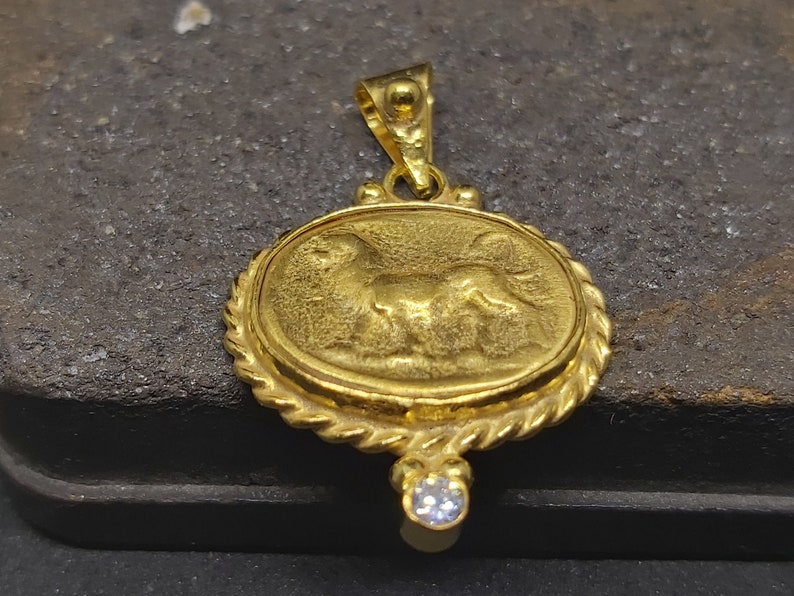 Intaglio Roman Coin Pendant Solid Sterling Signet Handmade | Etsy