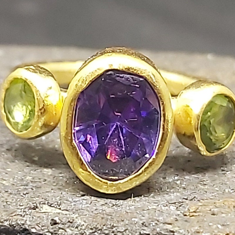 Amethyst and Peridot - Etsy