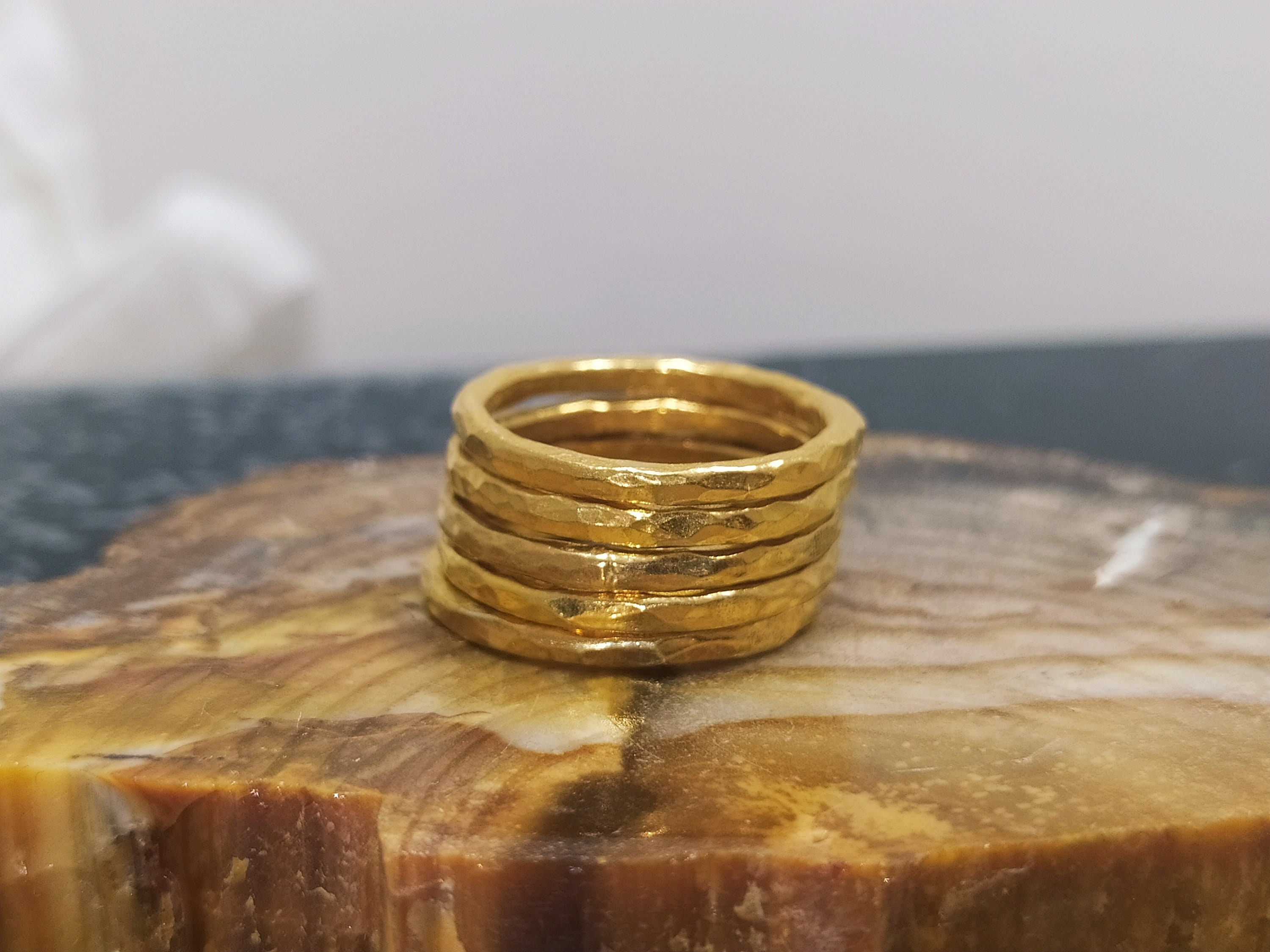 Quintet Ring Pieces Band Rings | Wedding Ring | Stacking Ring | Five ...