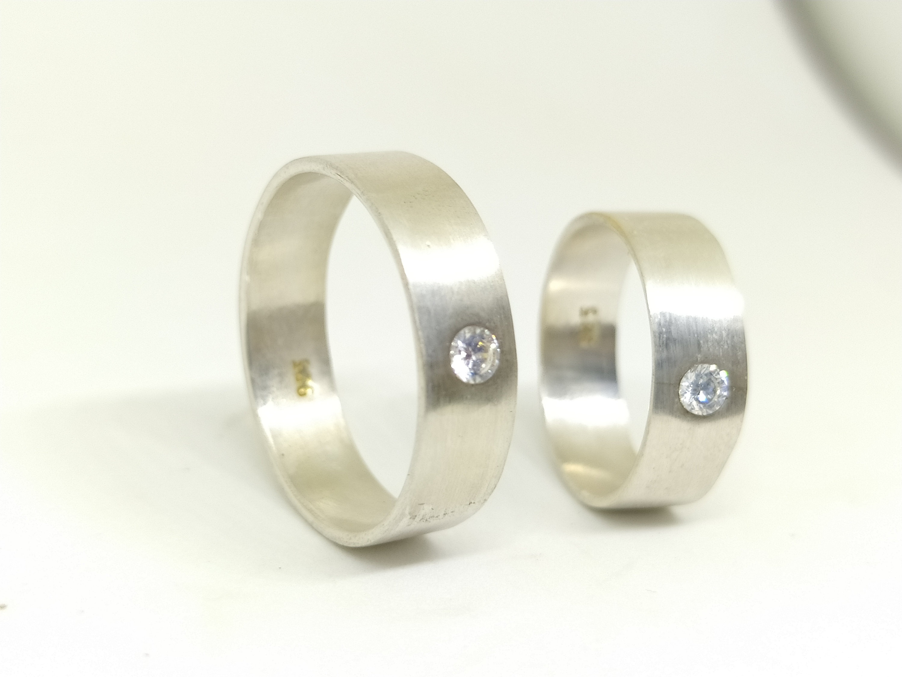 Two Band Ring 6mm Solid Silver 925K Sterling Silver | Etsy