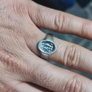 Oxidized Eros and Aphrodite Signet Ring, Handmade Ancient Greek 925 ...