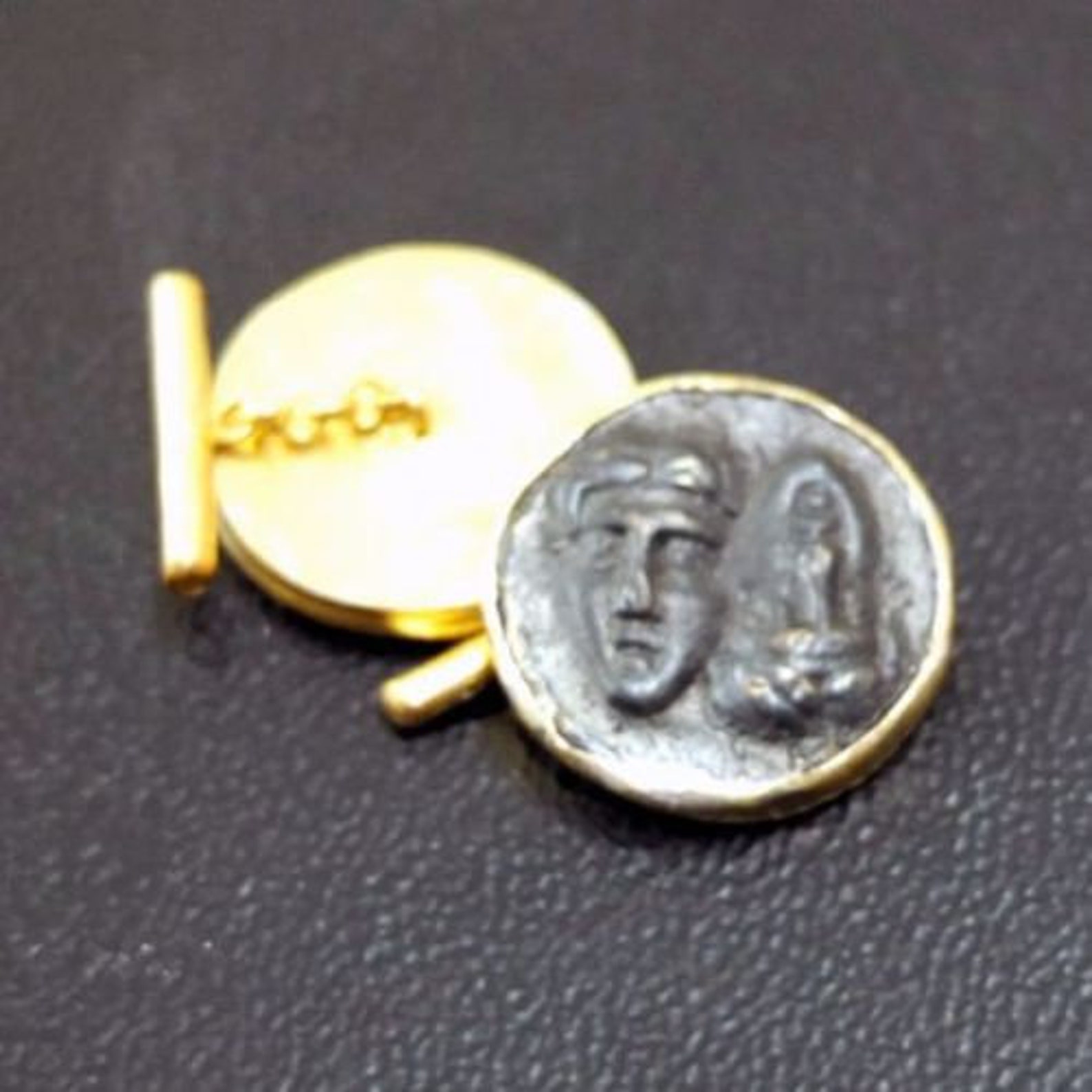 Roman Coin Intaglio Cufflink Solid Silver | Dainty Cufflink ...