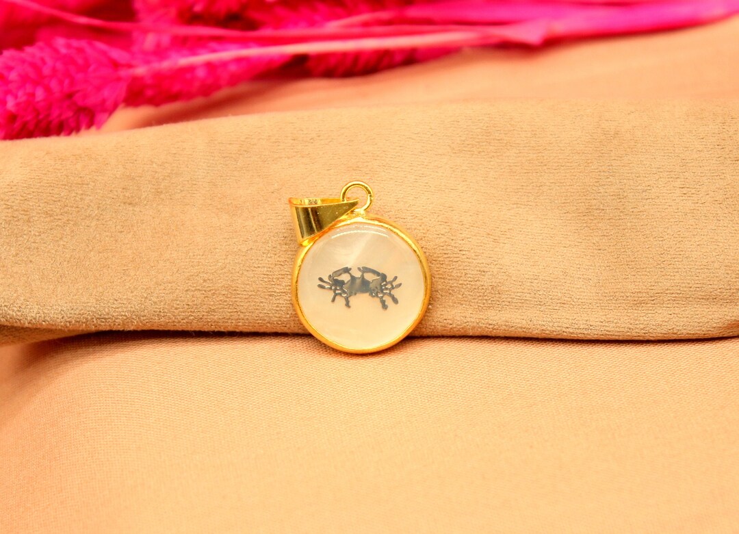 Zodiac Sign Cancer Pendant Necklace | Cancer Gold Pendant - Zodiac Sign ...