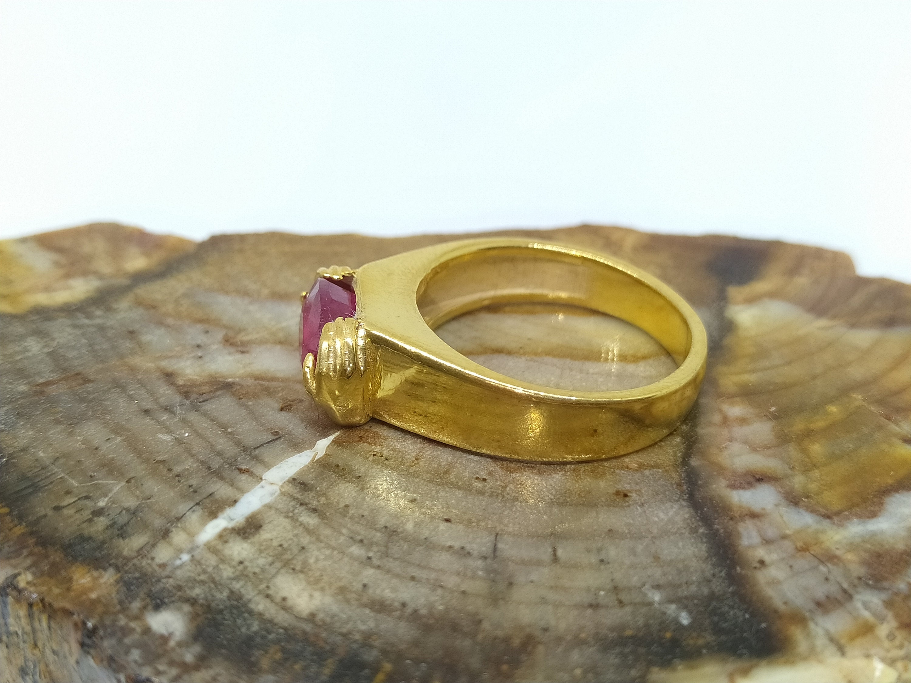 Fingers Ruby Ring Solid Sterling Minimalist Ring 925K - Etsy