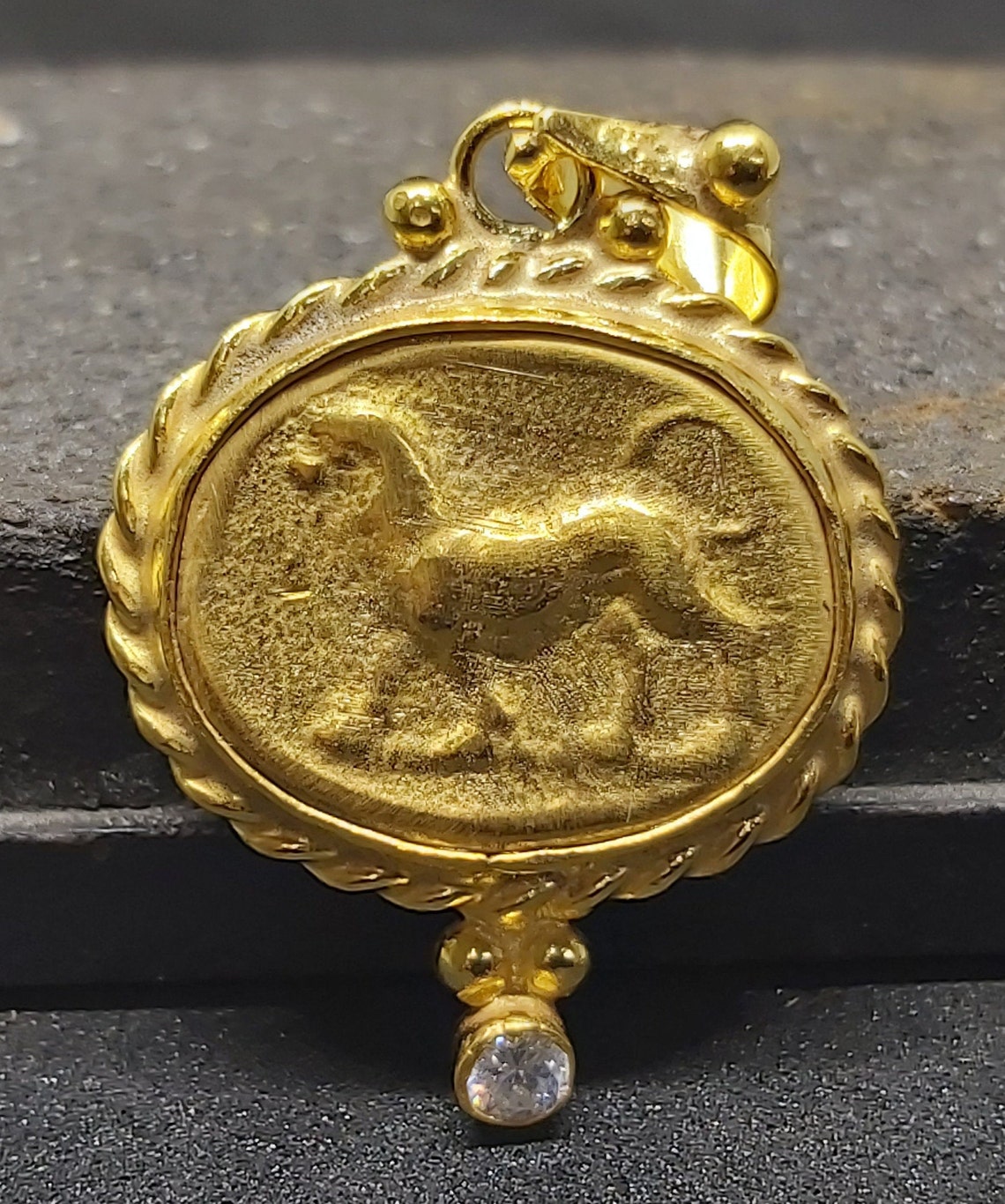 Intaglio Roman Coin Pendant Solid Sterling Signet Handmade - Etsy