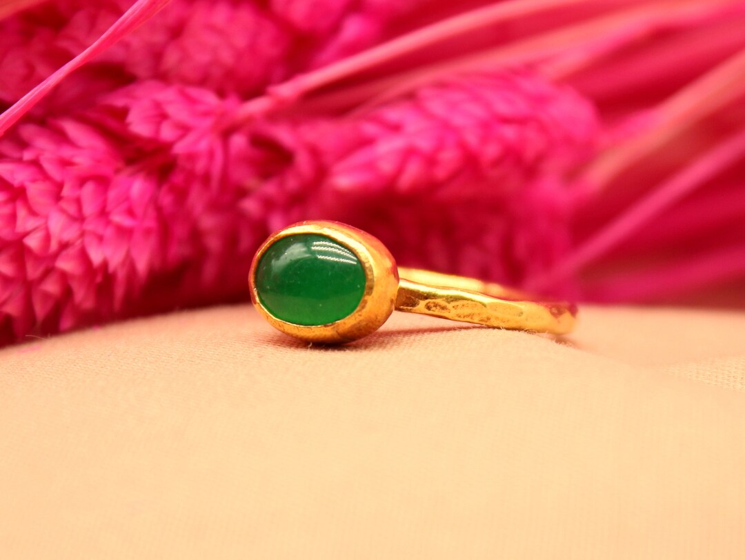 Jade Ring Solid Sterling | Handmade Dainty Jewelry | Authentic Silver ...