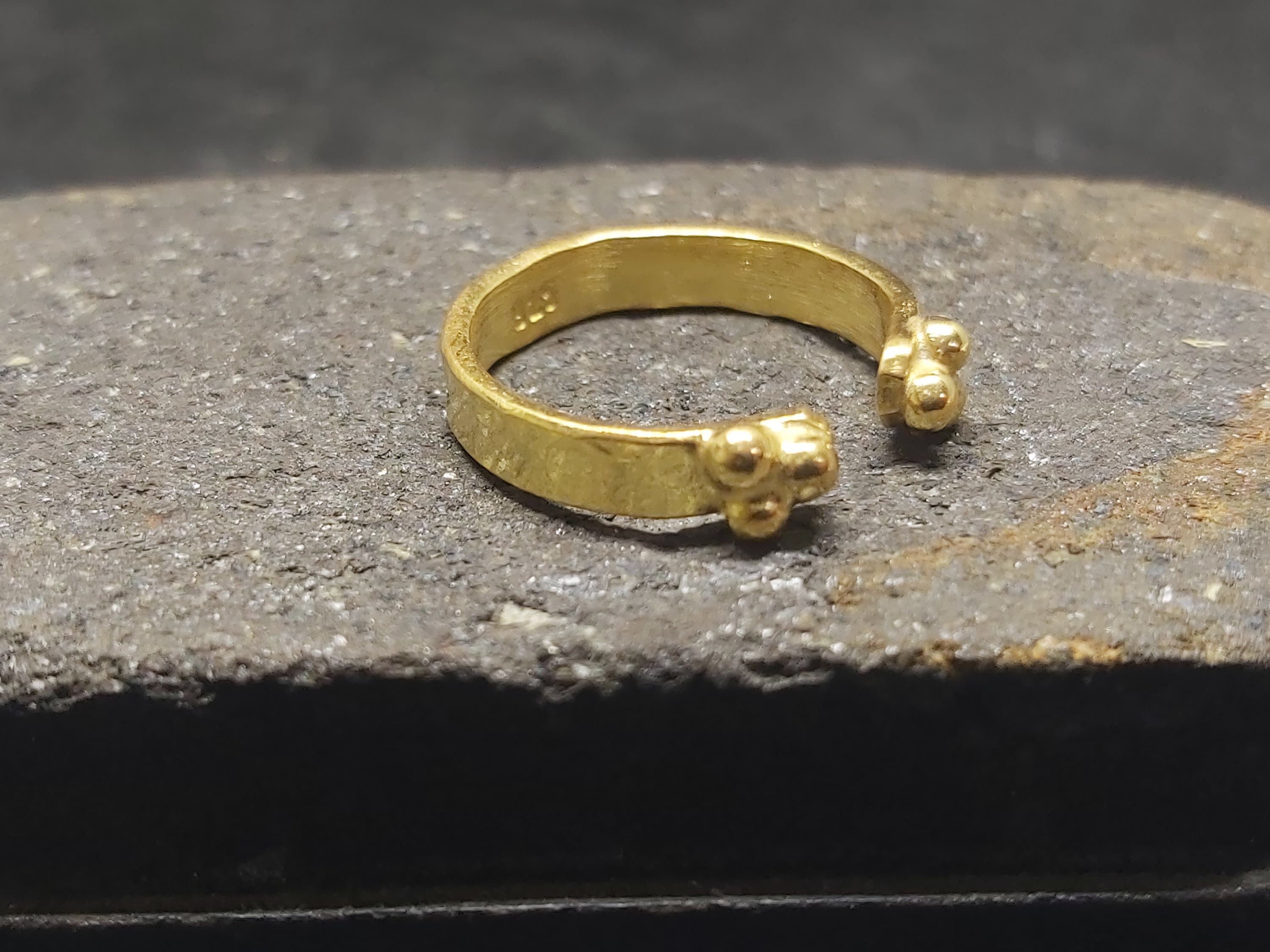 Three Dots Band Silver Ring | Band Ring Gold Over | Mothers Gift ...