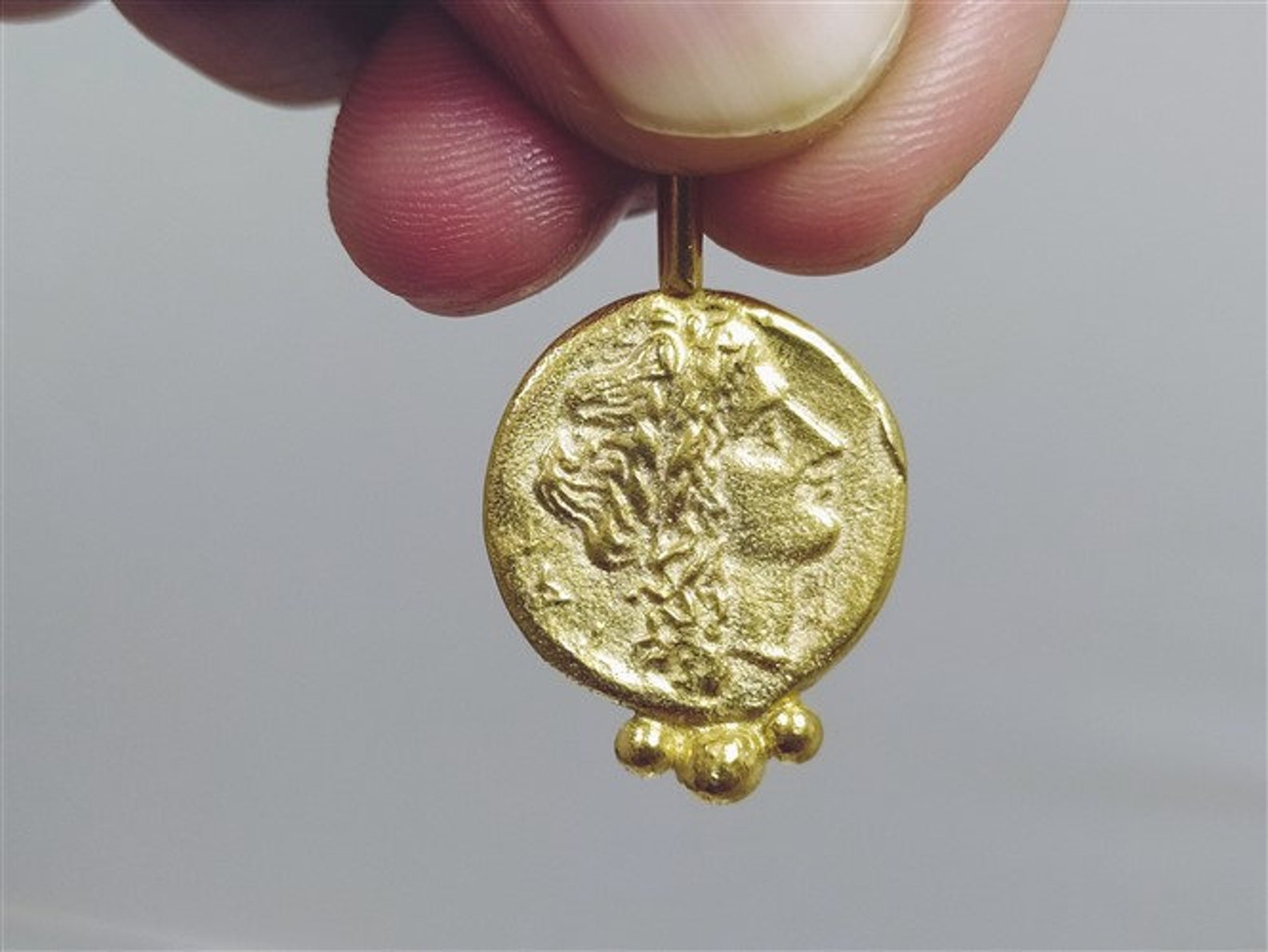 Intaglio Pomegranate Stalk Roman Coin Signet Pendant Silver | Etsy