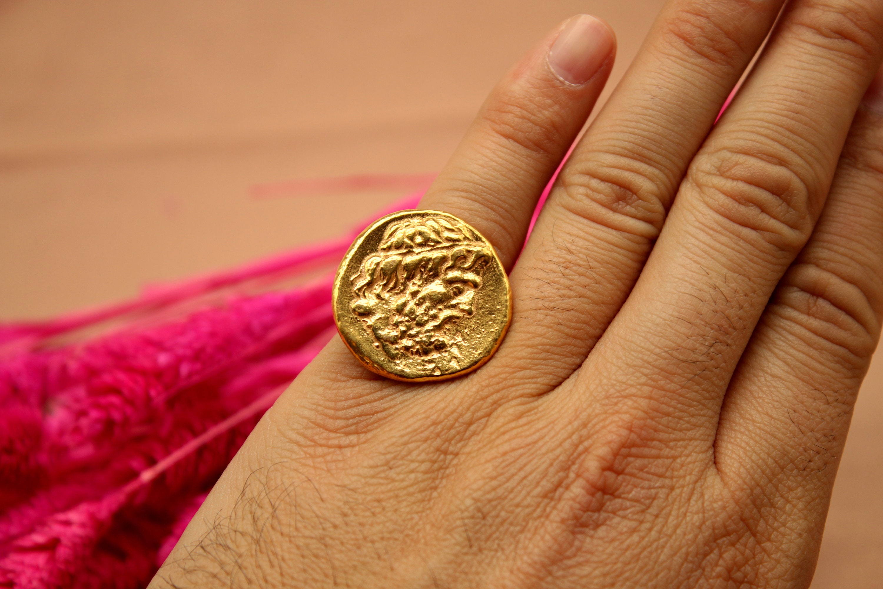 Intaglio Zeus Signet Silver Ring Roman Coin Sterling Silver | Etsy