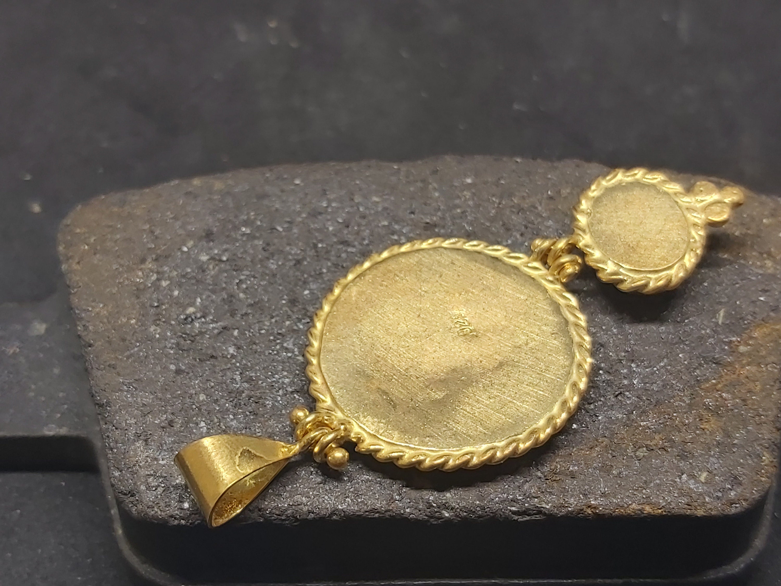 Intaglio Roman Coin Pendant Solid Silver 925 Sterling Silver - Etsy