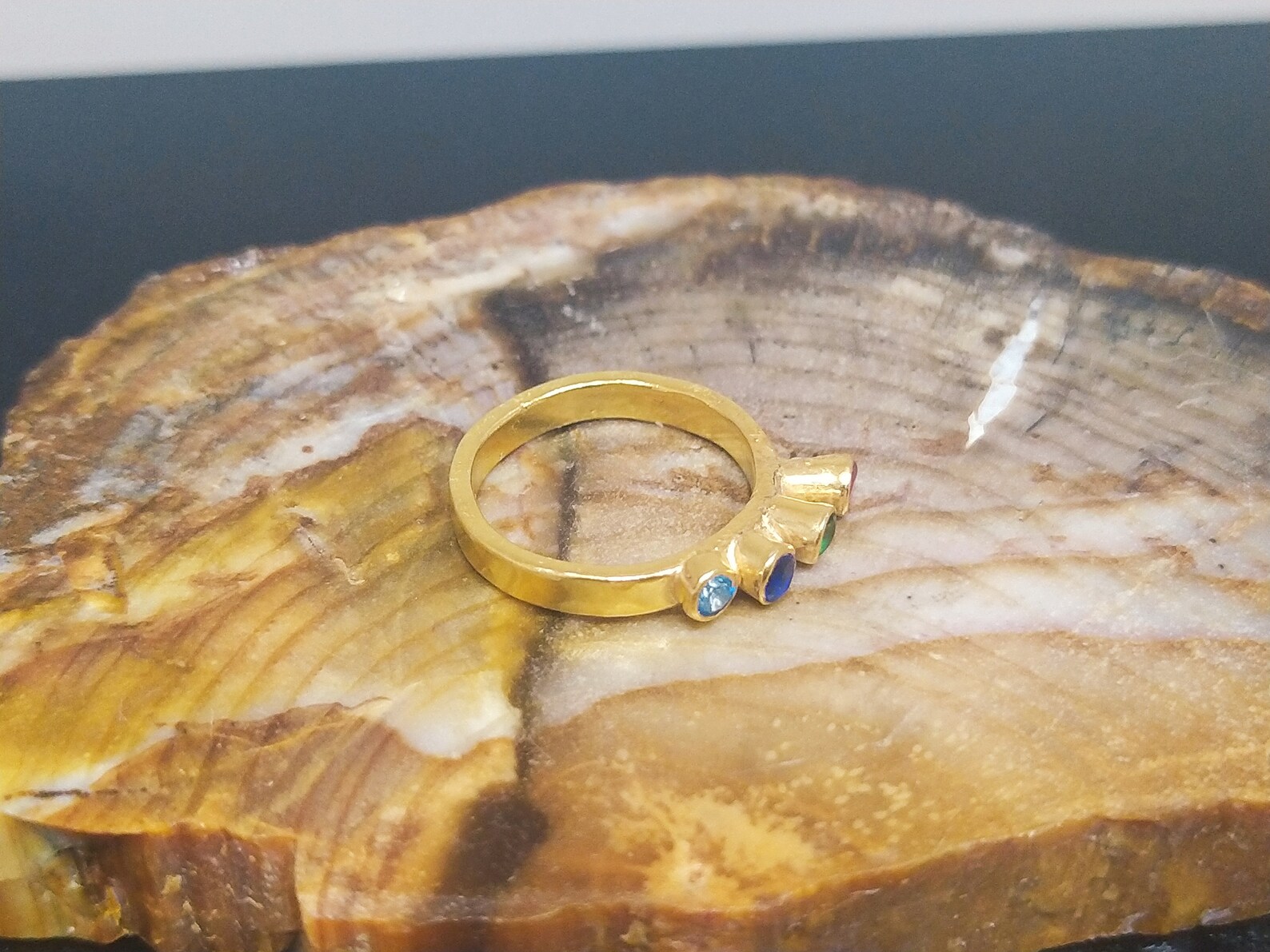 4 Stone Ring Design | Turkish Handmade Jewelry | Ruby, Topaz and ...