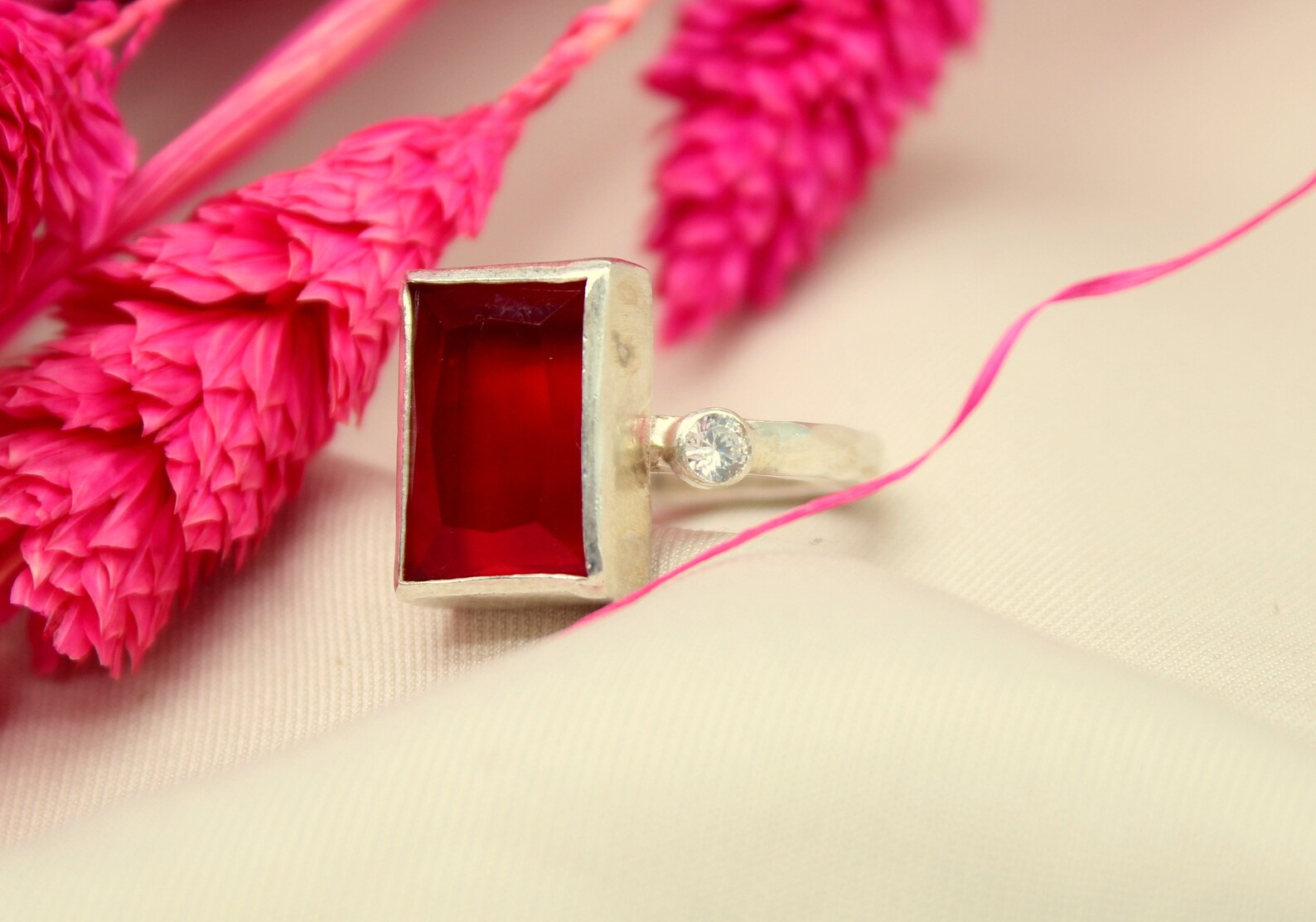 Ruby Ring Solid Silver 925K Sterling Silver Ancient Roman - Etsy