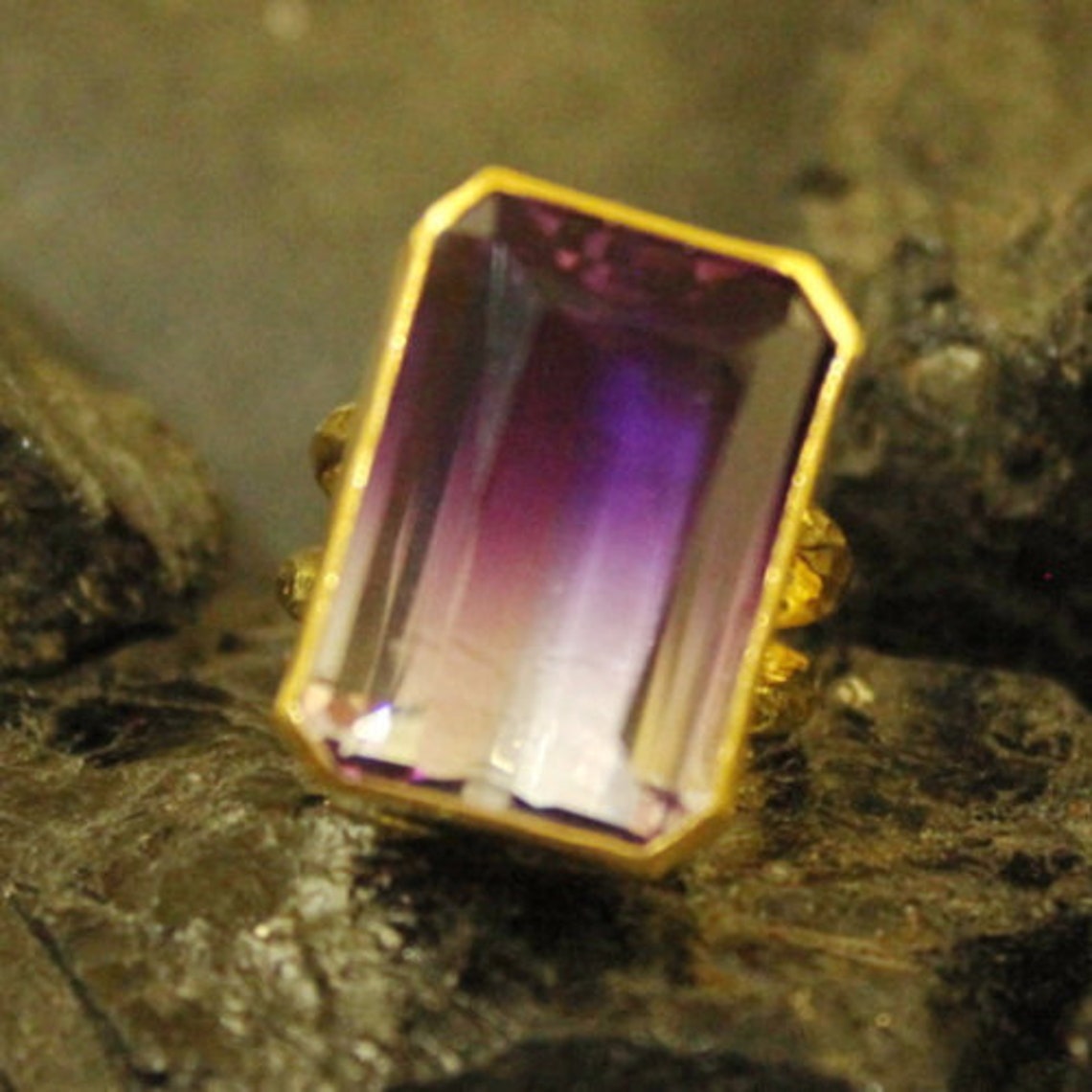 Ametrine Stone Ring | Gemstone Ring | Ametrine Jewelry | Engagement ...